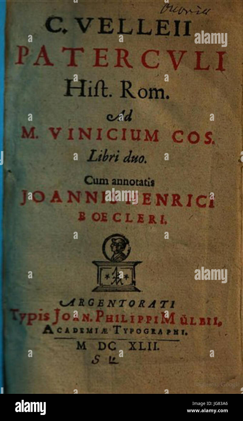 Velleius paterculus hi-res stock photography and images - Alamy