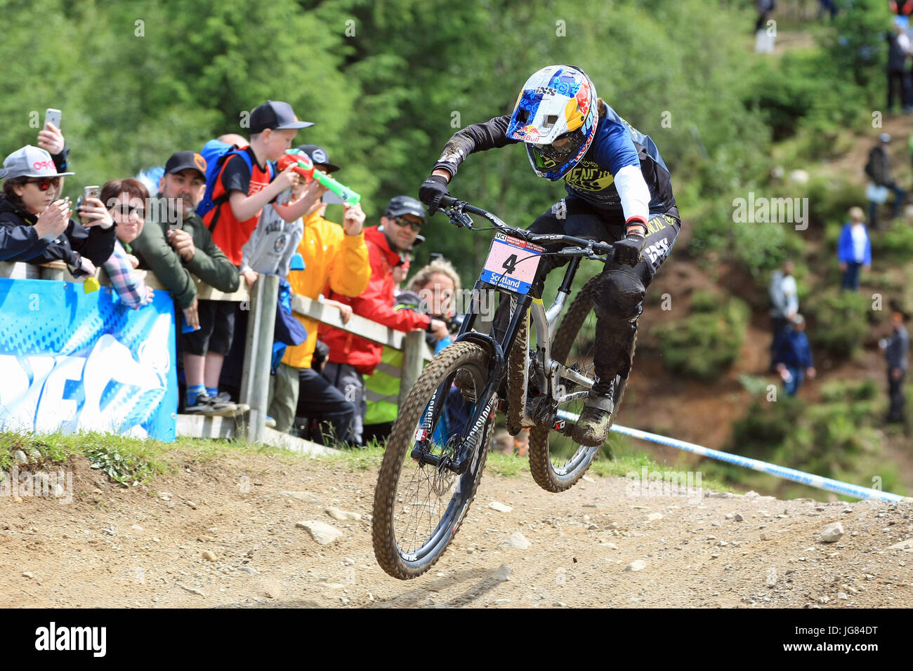 Fort William, Scotland. 4th June, 2017. Myriam Nicole at the Mountain Bike Downhill World Cup ...