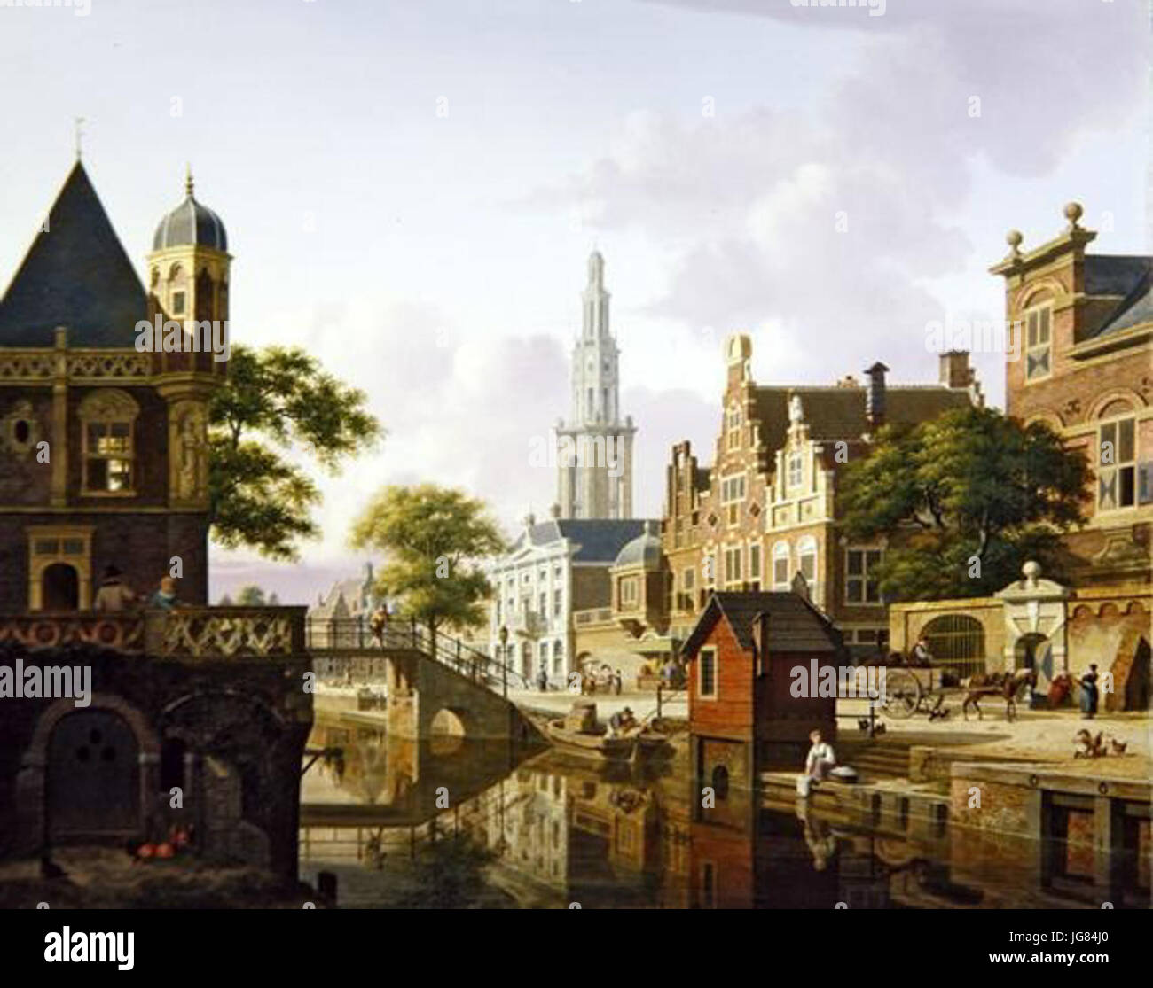 Verheyen Dutch town along a canal Stock Photo - Alamy