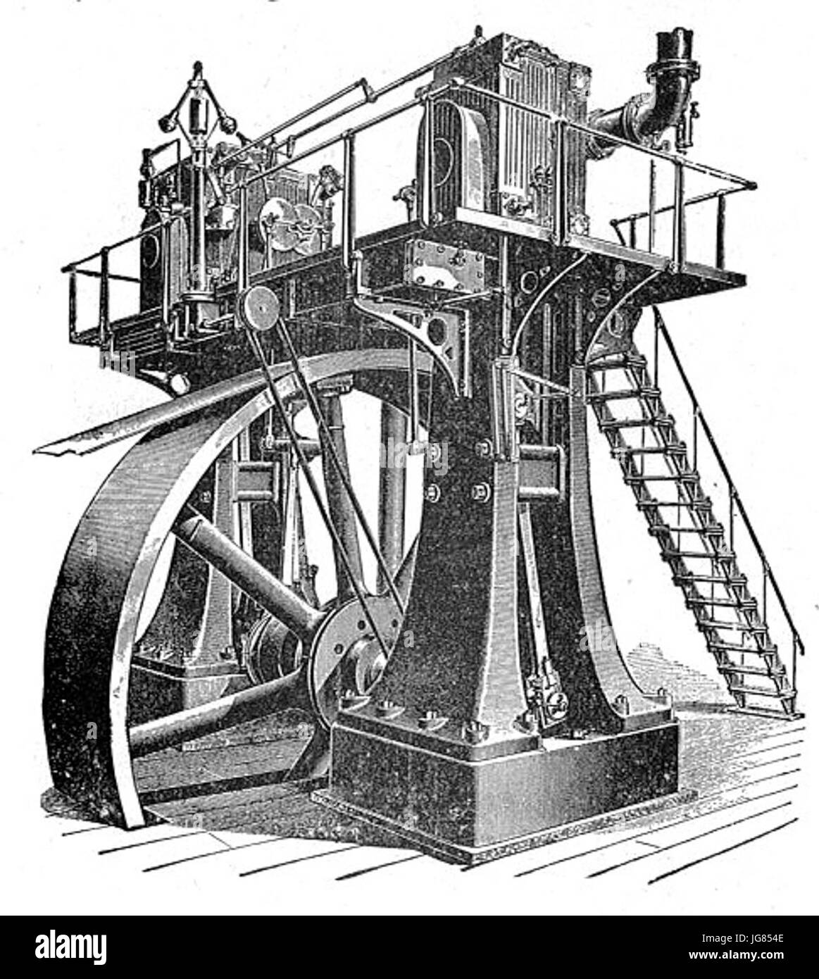 Cross compound steam engine Cut Out Stock Images & Pictures - Alamy