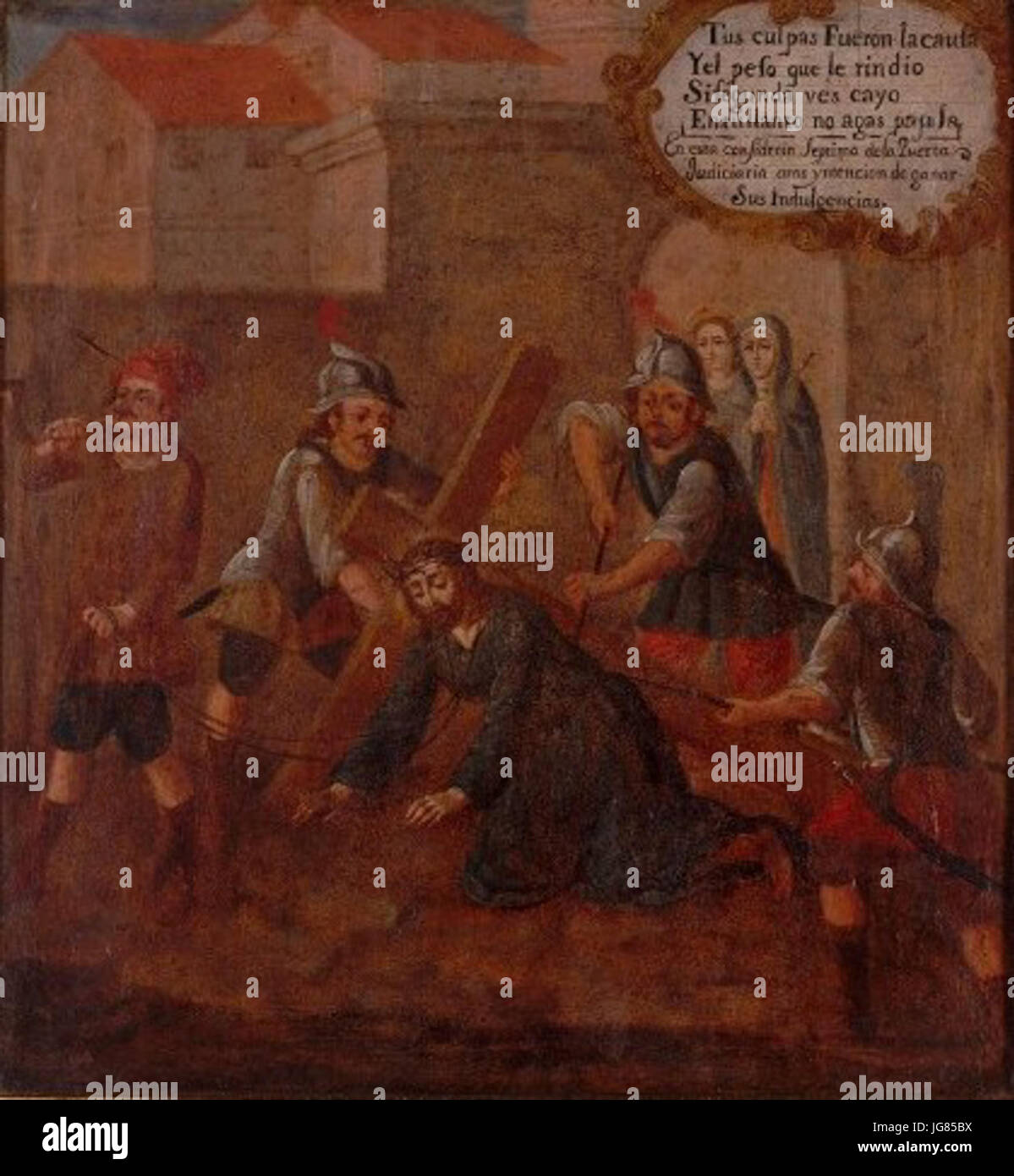 Via Crucis 28VII Estación - Jesús cae por segunda vez29 Stock Photo - Alamy