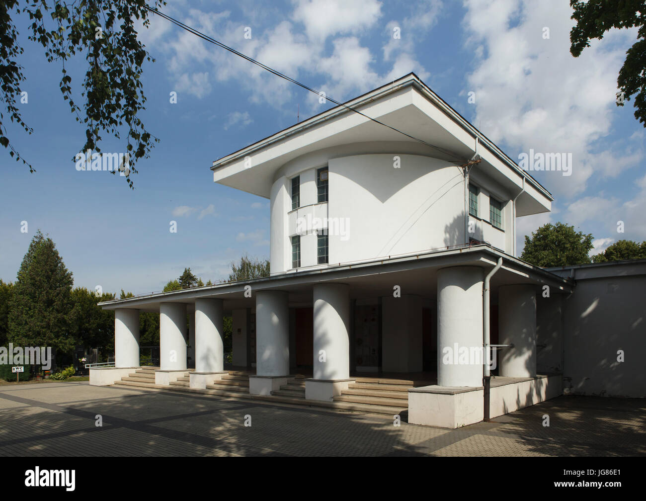 Functionalist crematorium designed by Czech architect Bedřich ...