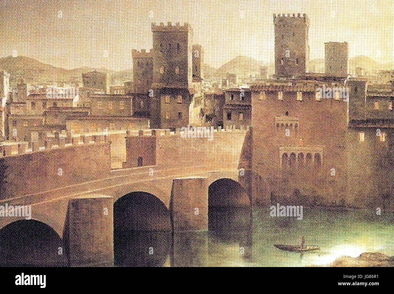 View of Ancient Florence by Fabio Borbottoni 1820-1902 28329 Stock ...