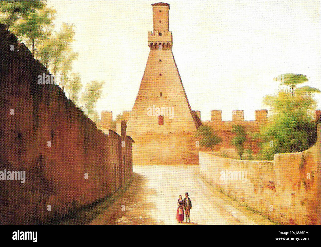 View of Ancient Florence by Fabio Borbottoni 1820-1902 283429 Stock ...