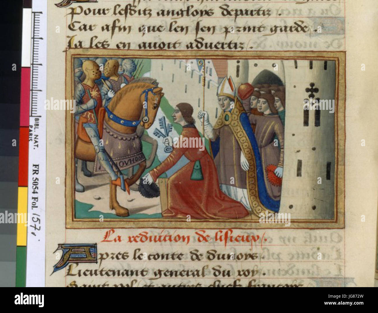 Vigiles de Charles VII fol. 157v Reddition de Lisieux 28144929 Stock ...