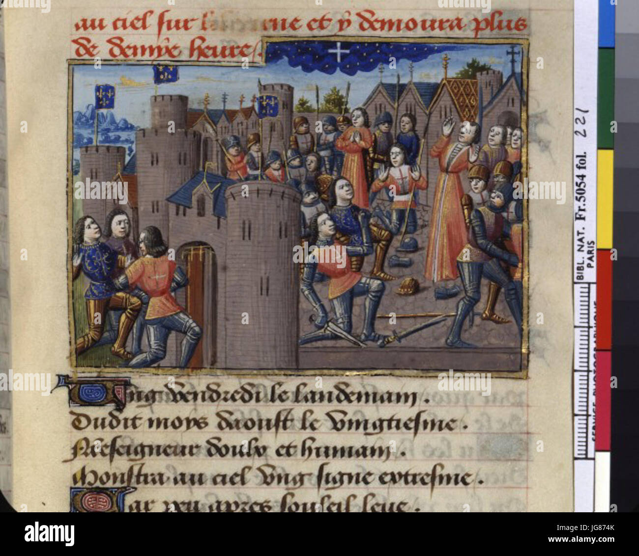 Vigiles de Charles VII fol. 1 Présage de la victoire de Charles VII ...