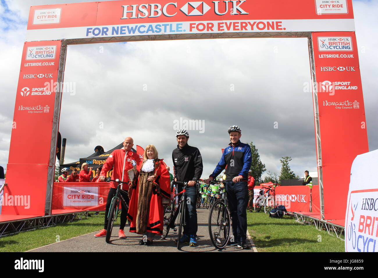 Newcastle, UK. 2nd Jul, 2017. Newcastle city bike ride, Olympic gold ...