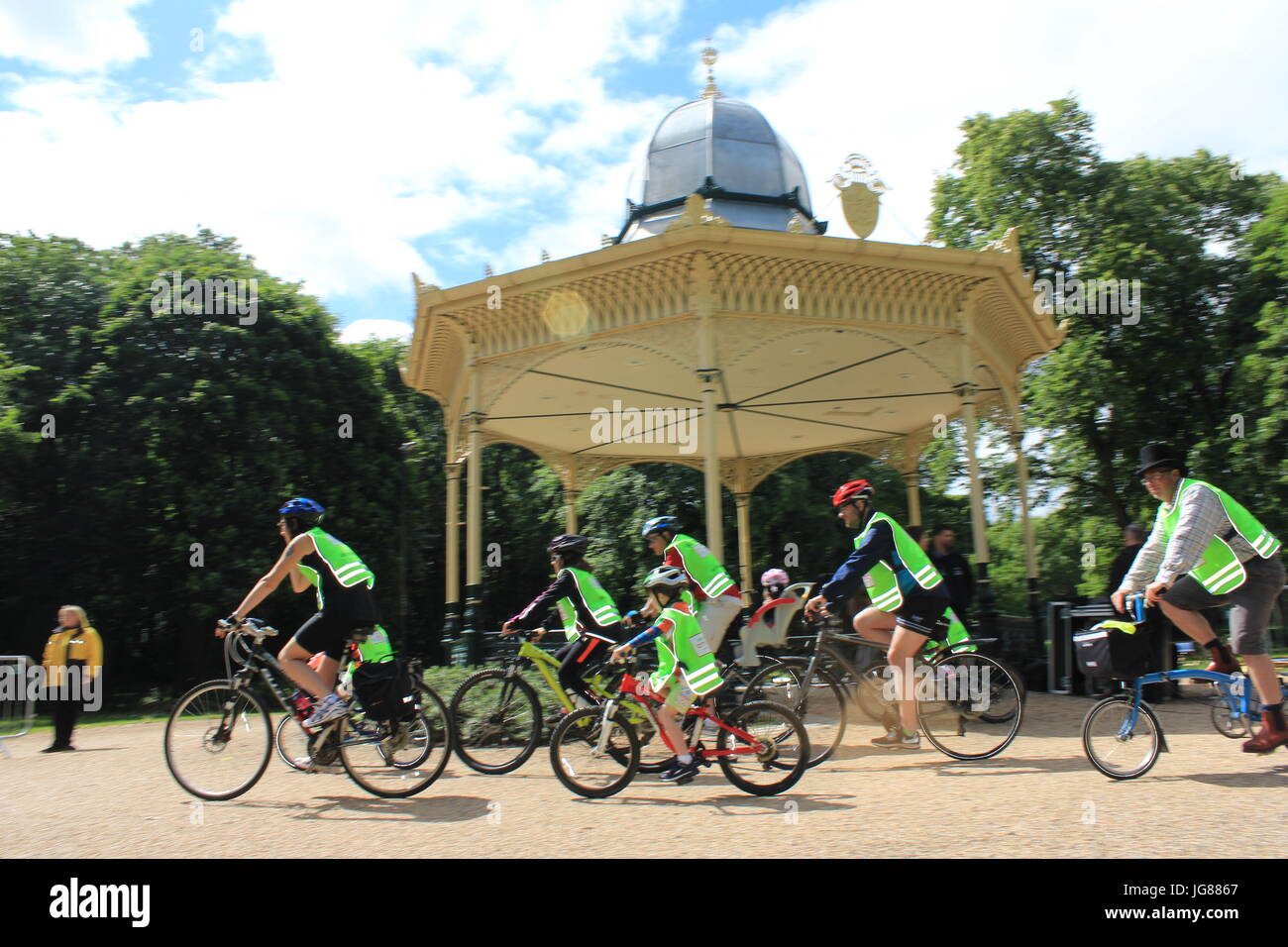 Newcastle, UK. 2nd Jul, 2017. Newcastle city bike ride, Olympic gold ...