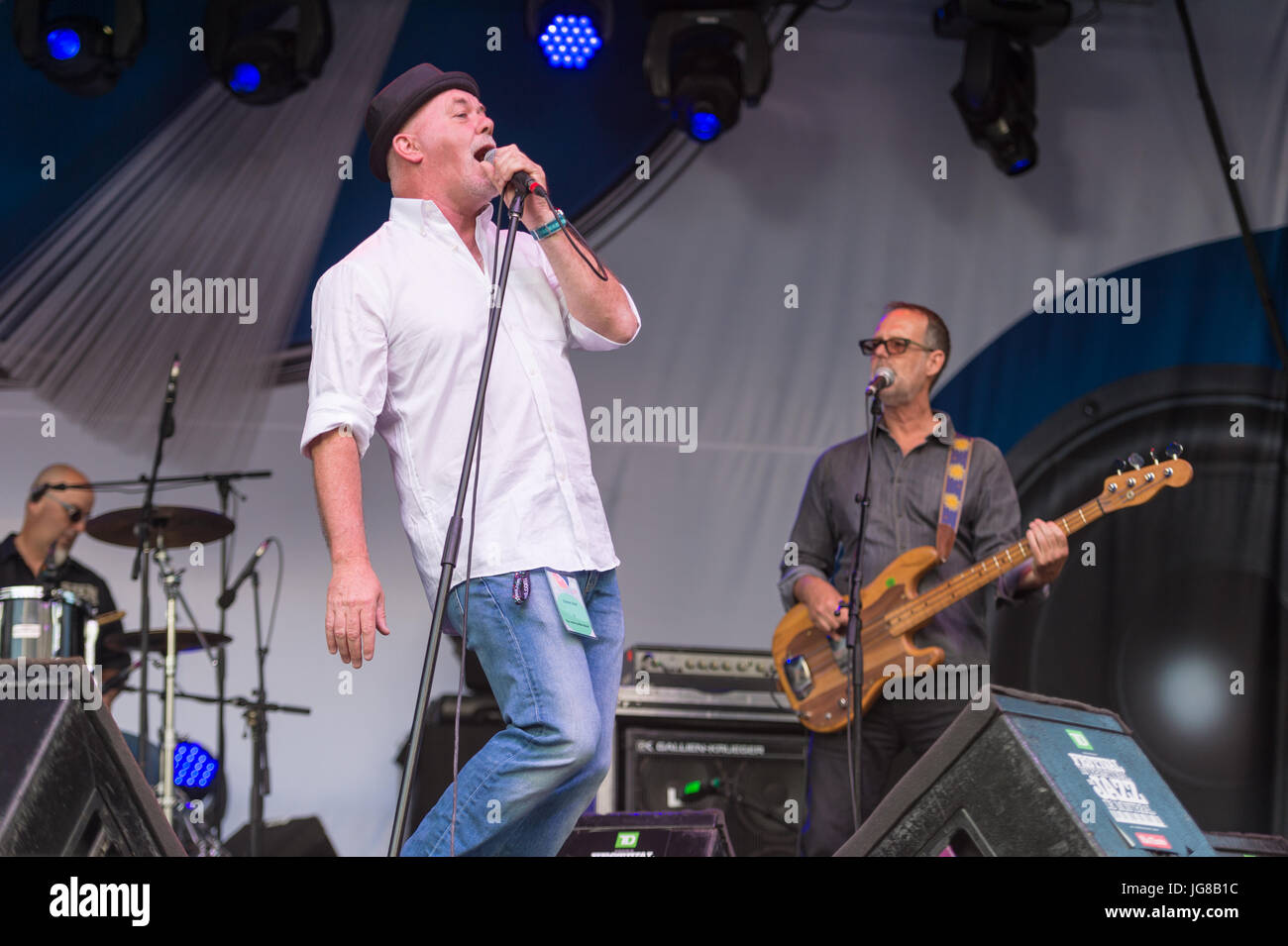 Montreal, CANADA - 3 July 2017: The Johnny Max Band on stage at Jazz ...