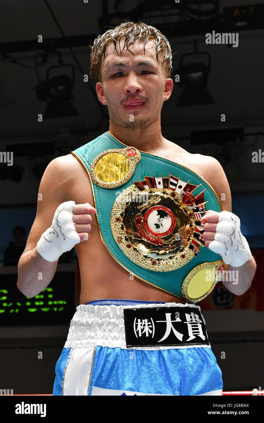 Tokyo, Japan. 13th June, 2017. Keisuke Nakayama (JPN) Boxing : Keisuke Nakayama of Japan poses ...