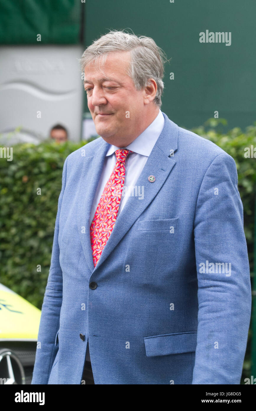 London, UK. 4th July, 2017. English comedian and actor Stephen Fry ...