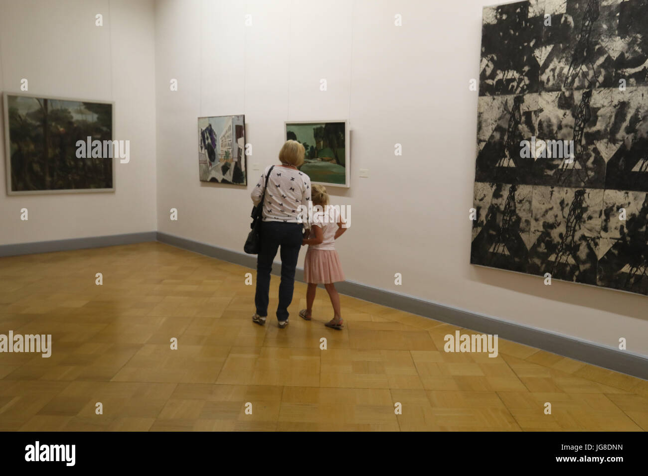 Altenburg, Germany. 4th July, 2017. Visitors look at the newly established permanent exhibition ...