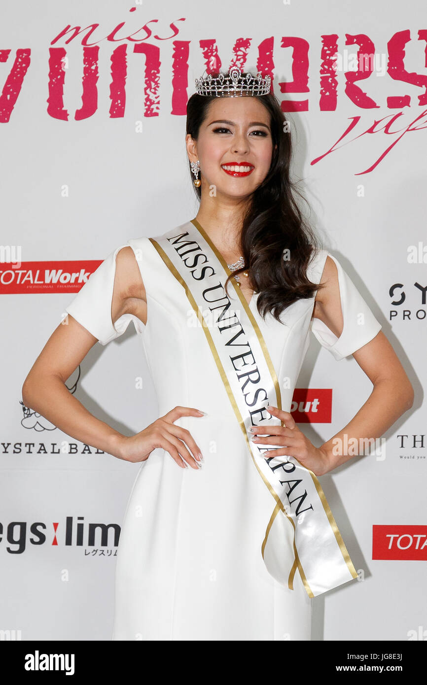 Tokyo, Japan. 4th July, 2017. Miss Universe Japan 2016 winner Momoko ...