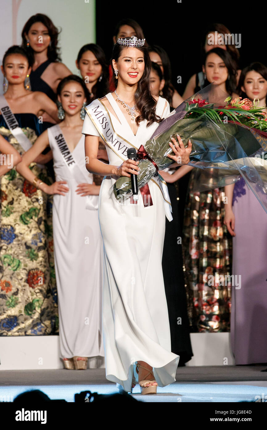 Tokyo, Japan. 4th July, 2017. Miss Universe Japan 2016 winner Momoko ...