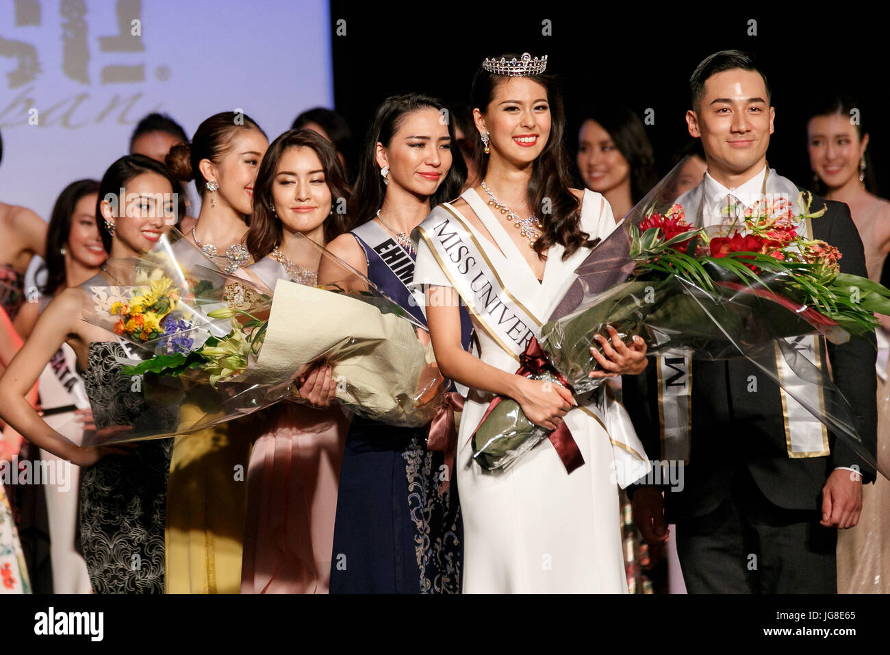 Tokyo, Japan. 4th July, 2017. Miss Universe Japan 2017 winner Momoko ...