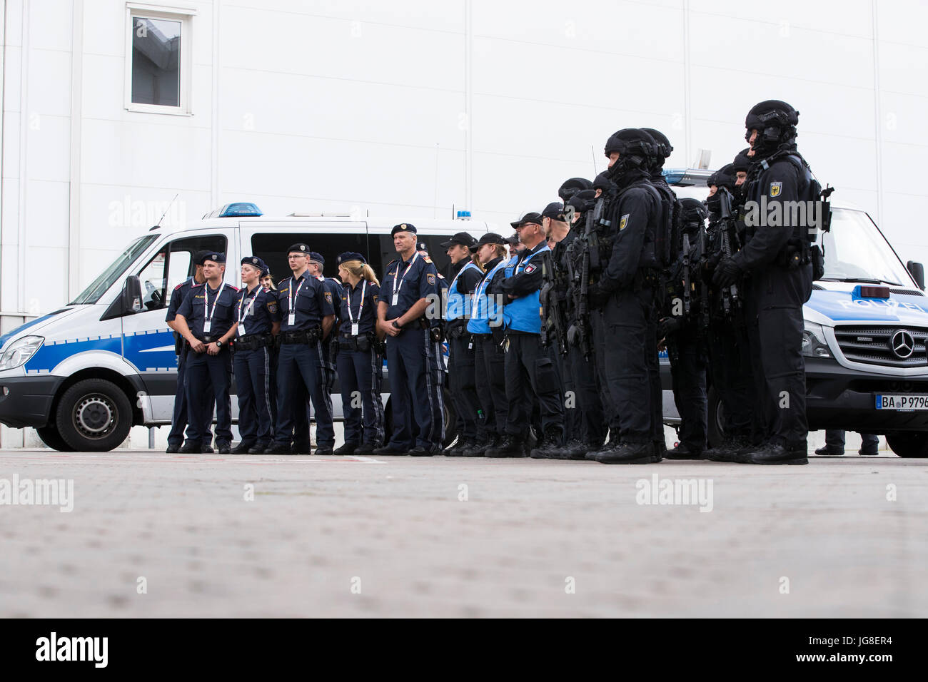 Police officers from Austria, officers of a information and ...