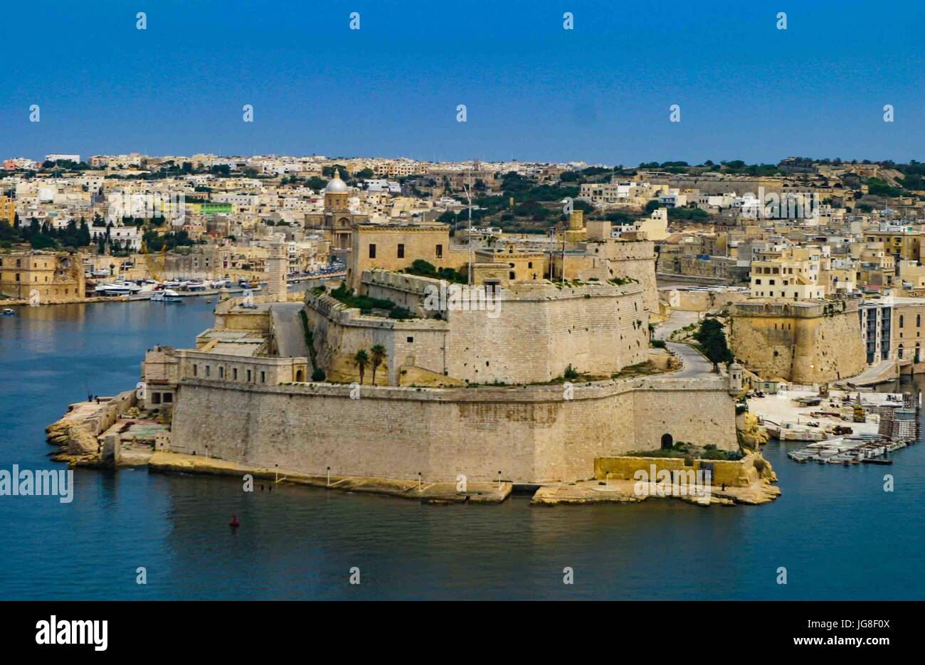 Valletta, Malta. 11th Oct, 2004. Historic bastioned medieval Fort Saint ...