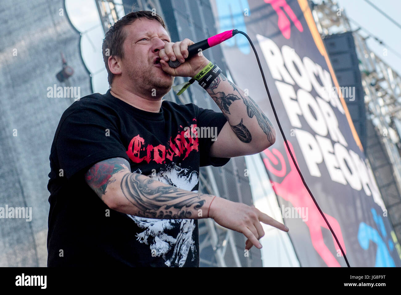 Hradec Kralove, Czech Republic. 4th July, 2017. The Comeback Kid band ...