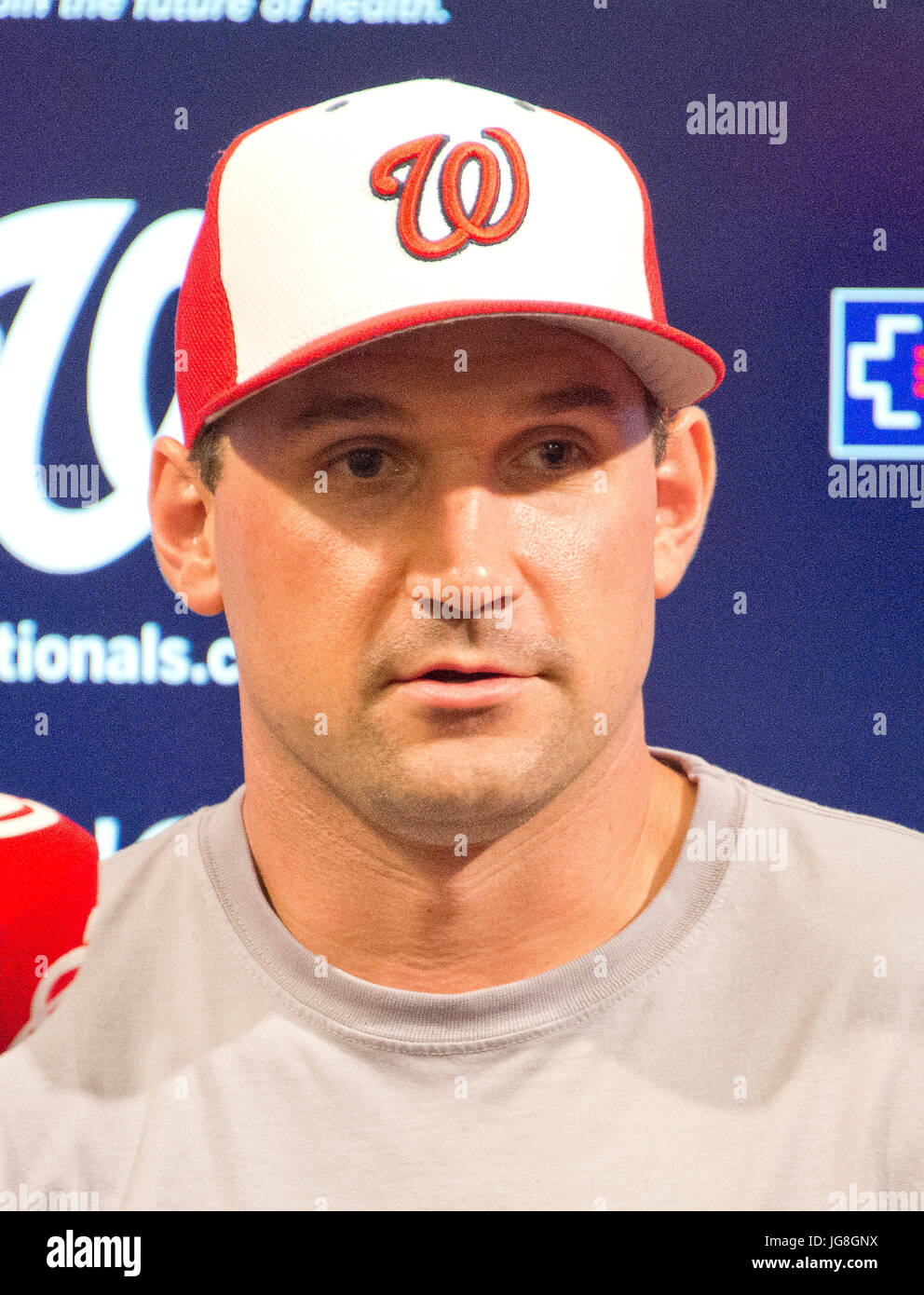 All-Star Washington Nationals first baseman Ryan Zimmerman poses for a ...