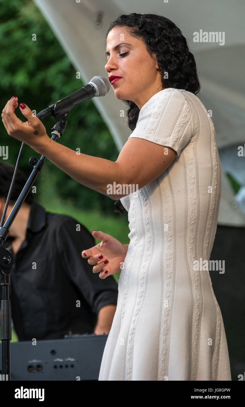 Malmö, Sweden. 4th July, 2017. One of the stars of Arabian music, Emel ...