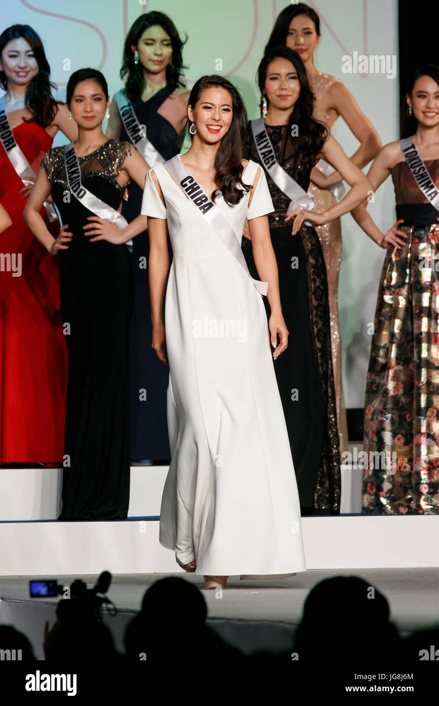 Tokyo, Japan. 4th July, 2017. Miss Chiba, Momoko Abe, competes in an ...