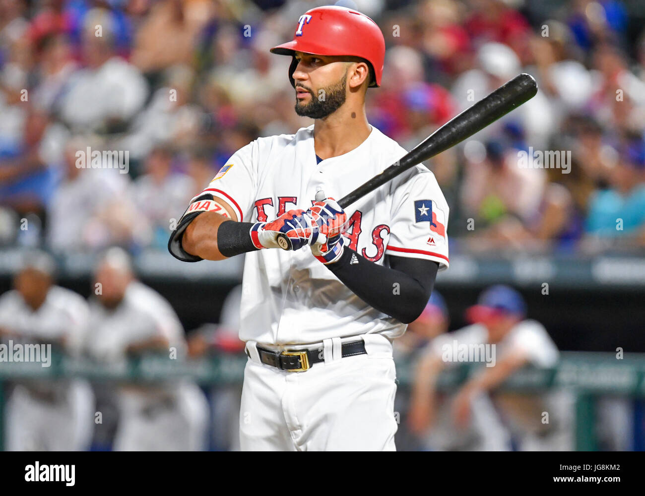 Jul 03, 2017: Texas Rangers right fielder Nomar Mazara #30 at bat ...