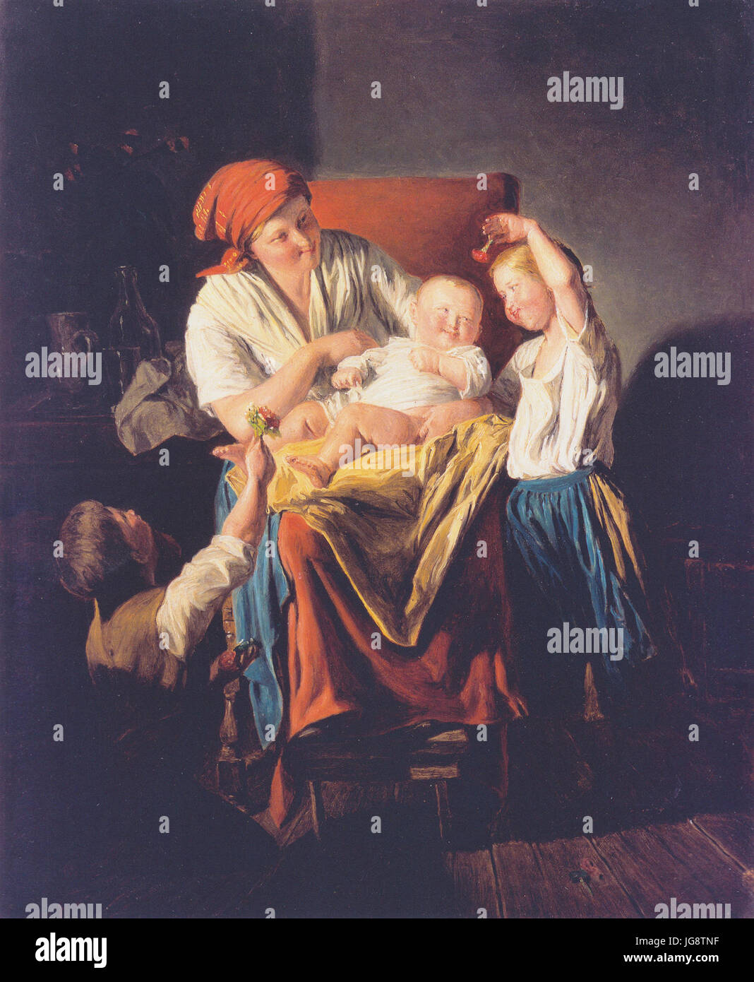 Waldmüller - Das Mutterglück Stock Photo - Alamy