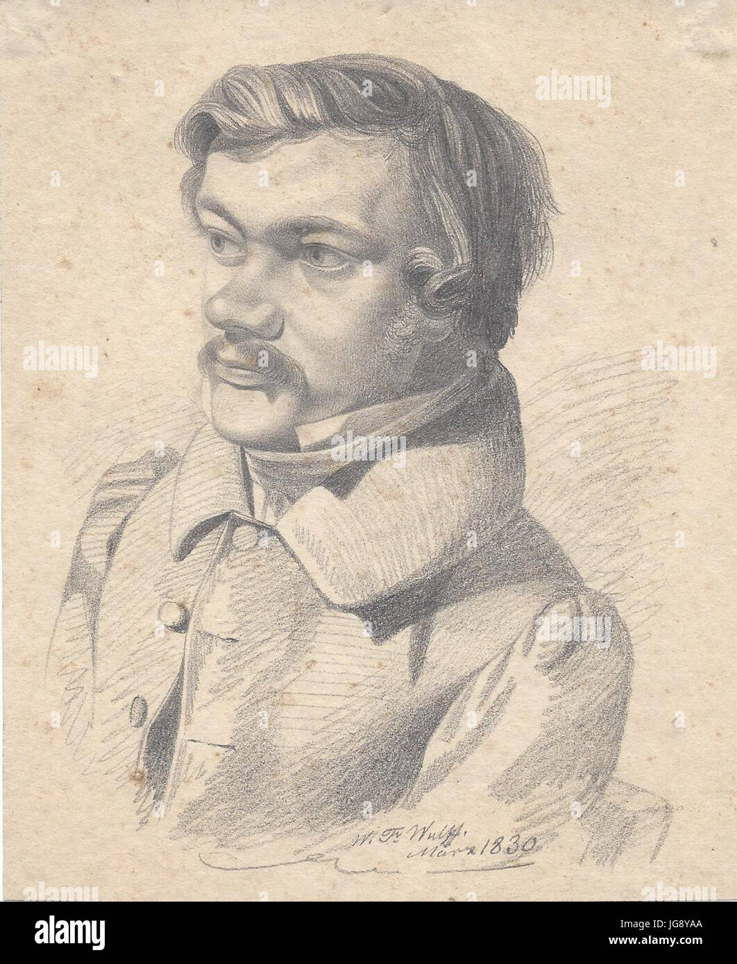 Wilhelm Friedrich Wulff Porträt 1830 Stock Photo - Alamy