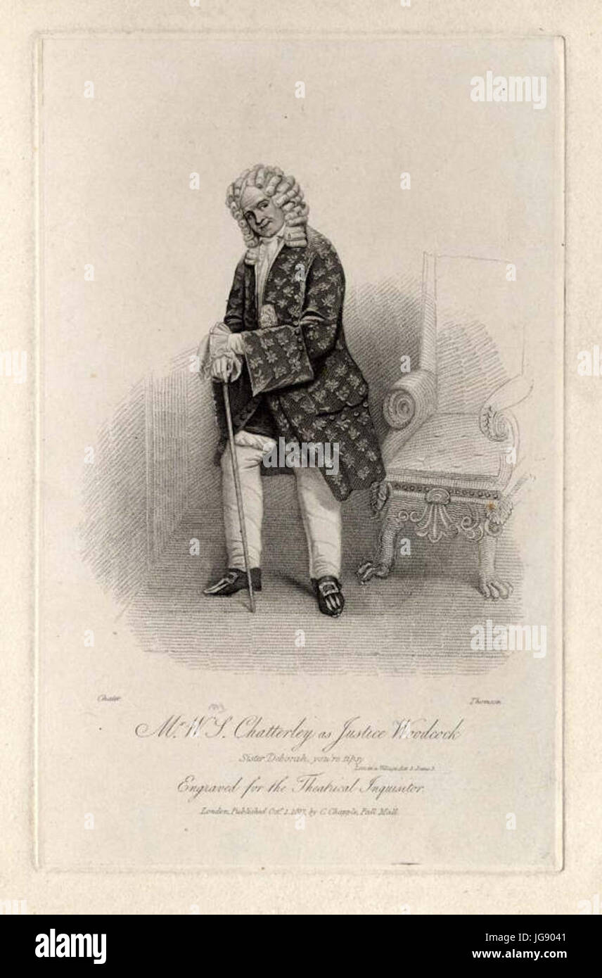 William Simmonds Chatterley as Justice Woodcock in Love in a Village ...