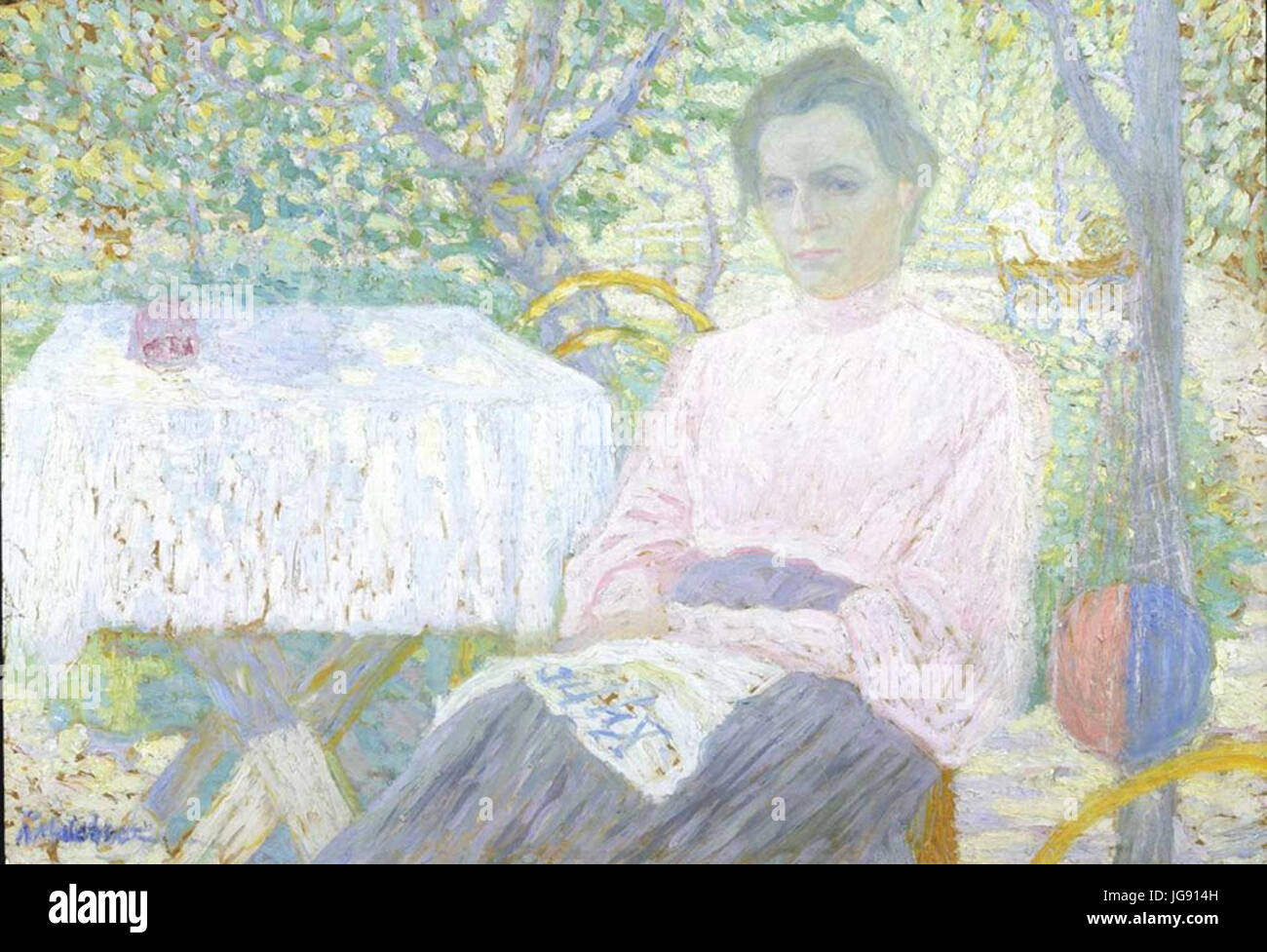 This work by Kazimir Malevich from around 1905-1906 depicts a woman ...