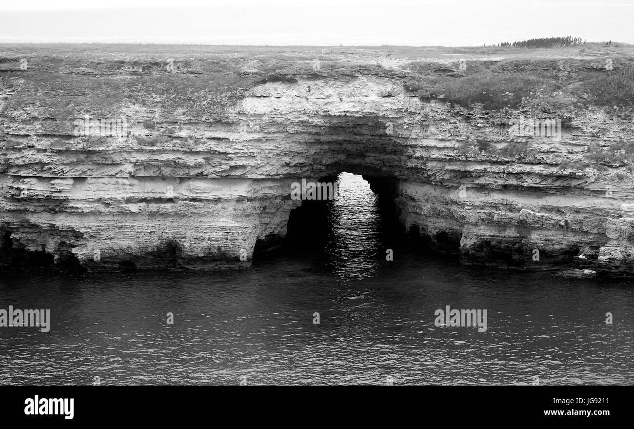 Beautiful and rocky cliff Black and White Stock Photos & Images - Alamy