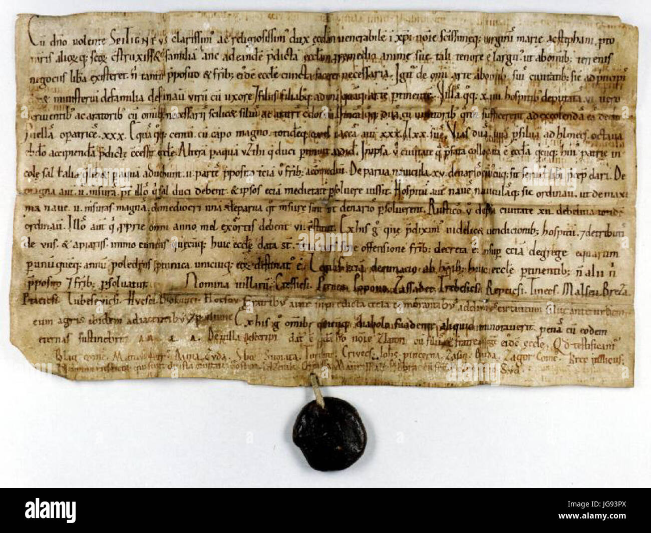 ZaklơA1dací listina litoměřické kapituly - avers Stock Photo - Alamy