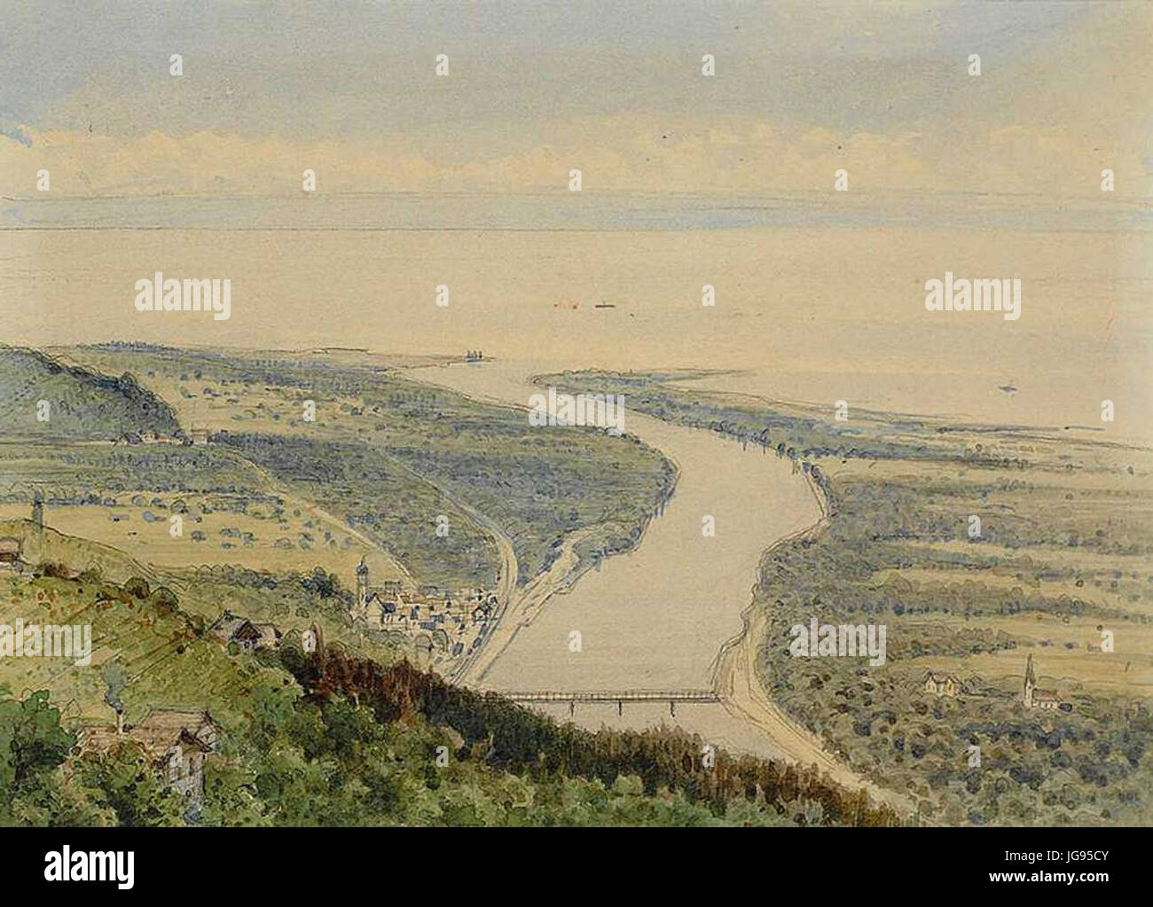 Max Bach Rheineck Rheinmündung Stock Photo - Alamy