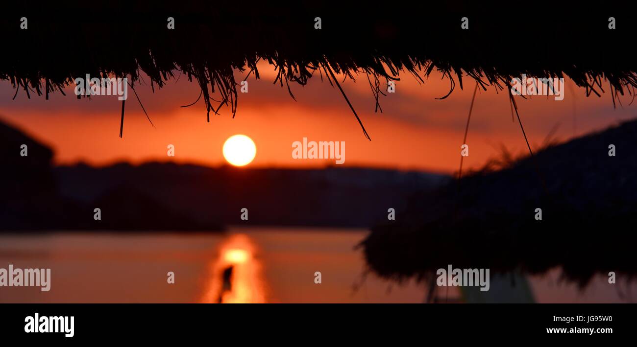 Sun Brolly Sunset Stock Photo - Alamy