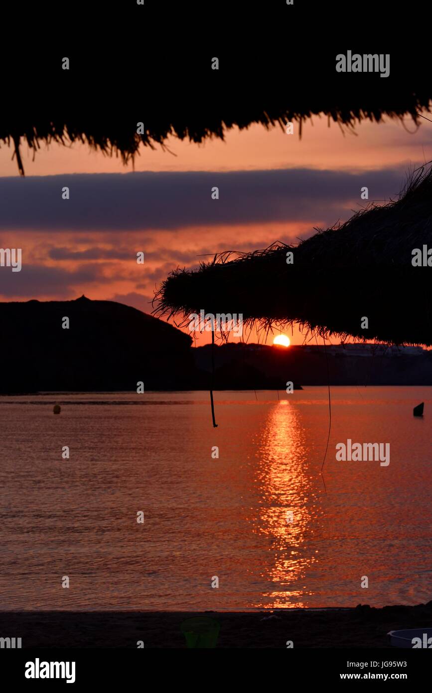 Sun Brolly Sunset Stock Photo - Alamy