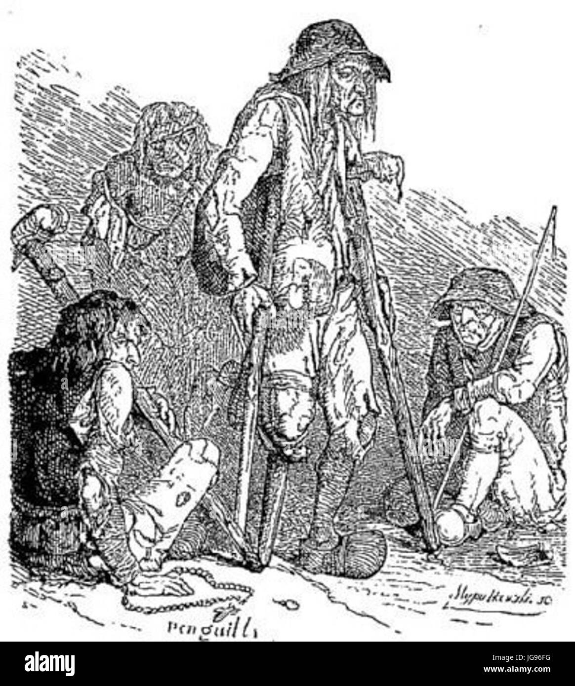 Mendiants bretons dessin de Penguilly Les Français peints par eux-mêmes ...