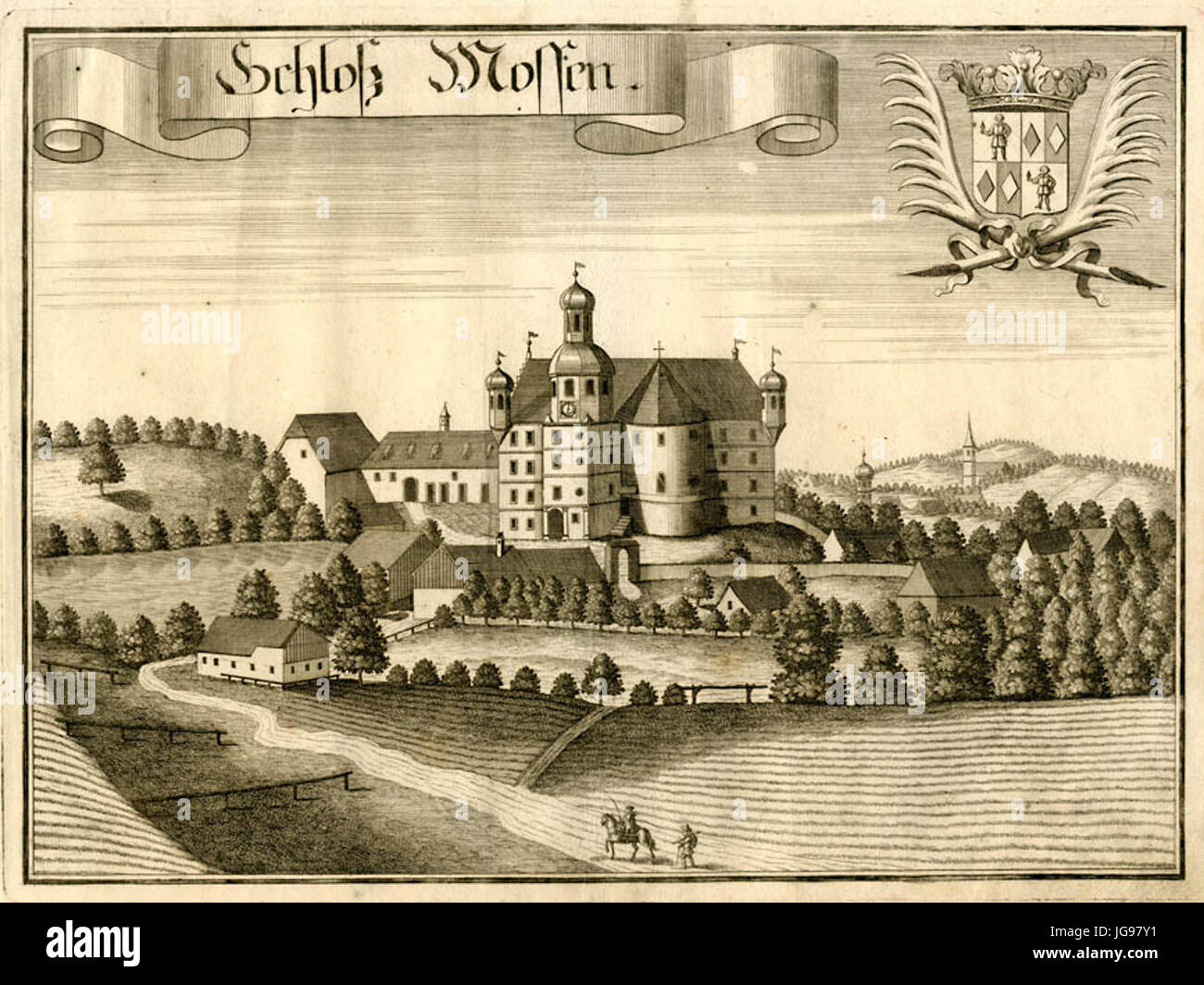 Michael Wening Schloß Kalling (bezeichnet als Schloß Mossen Stock Photo ...