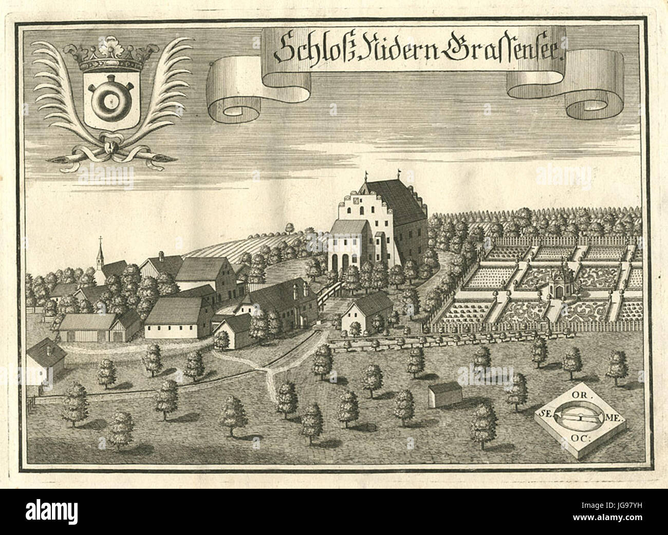 Michael Wening Schloß NidernGrassensee Untergrasensee Stock Photo - Alamy
