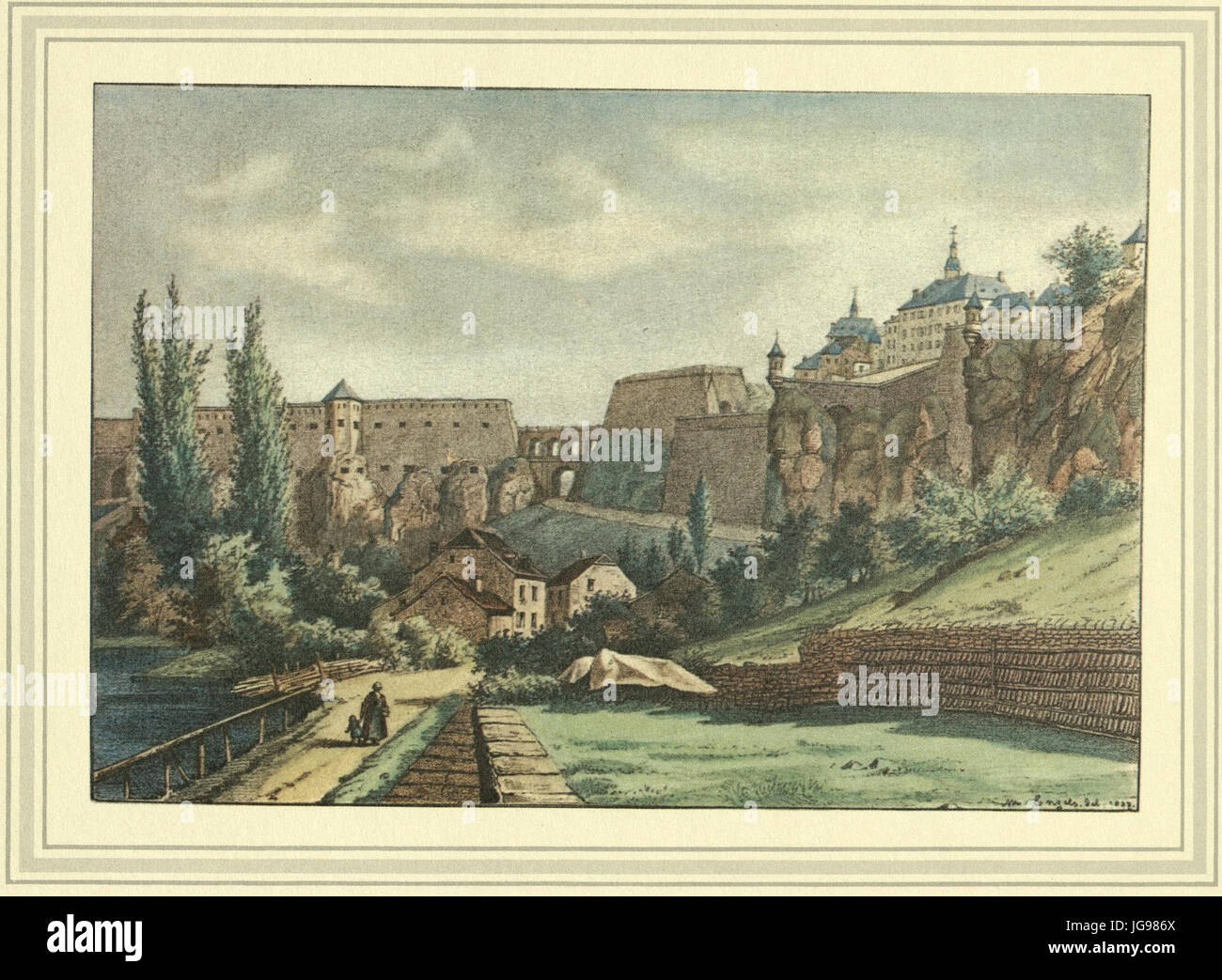 Michel Engels - 15 Le Bock et le pont du Château (Mohrfels Stock Photo ...