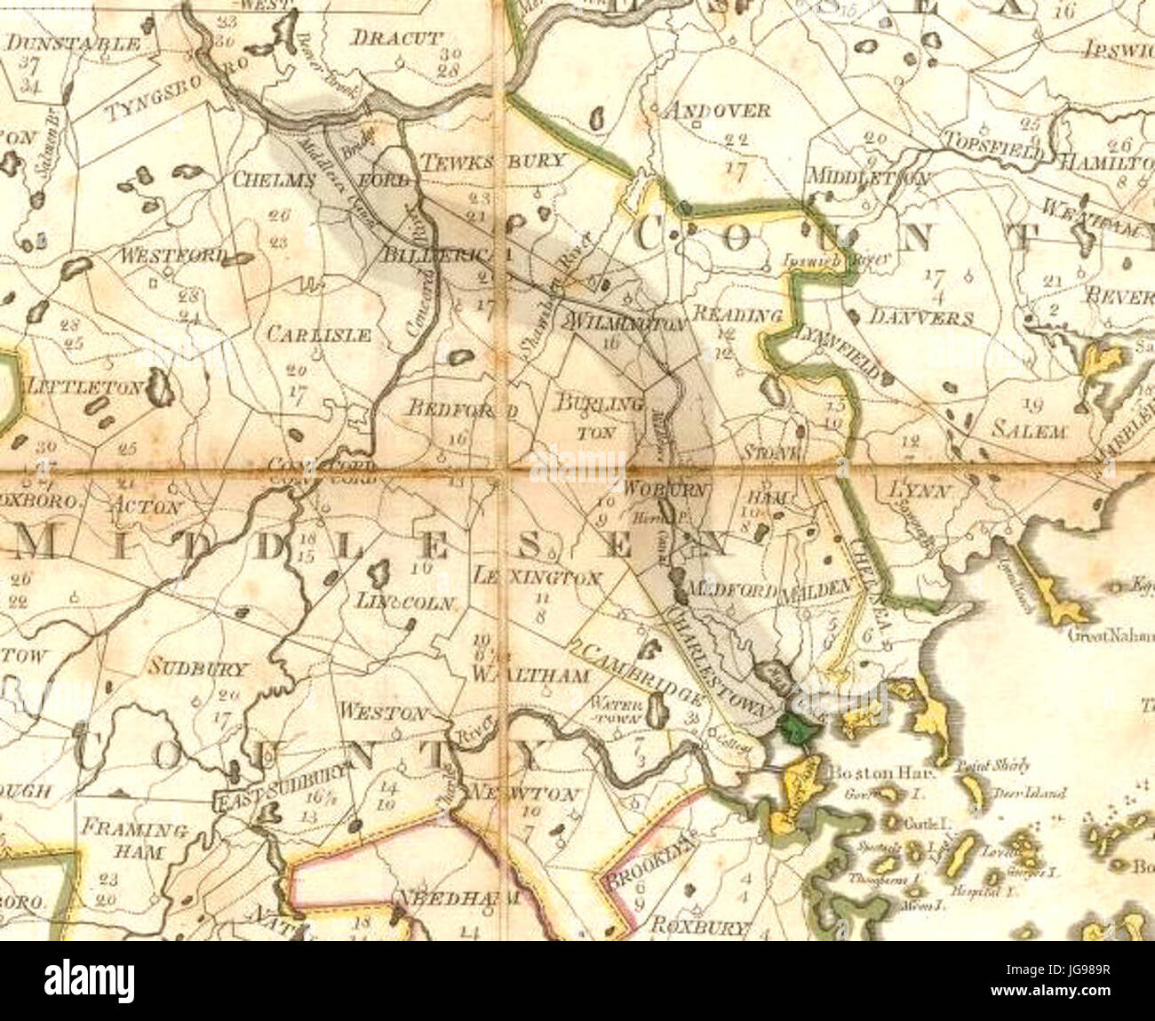 Map middlesex hi-res stock photography and images - Alamy