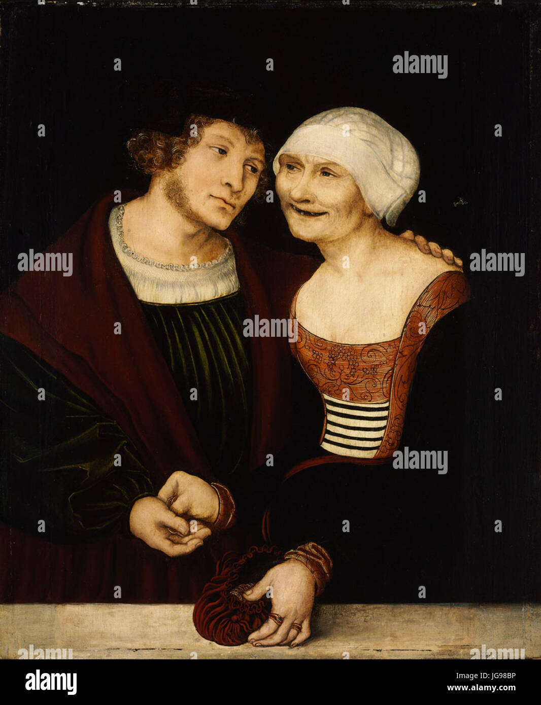 Amorous old woman and young man hi-res stock photography and images - Alamy