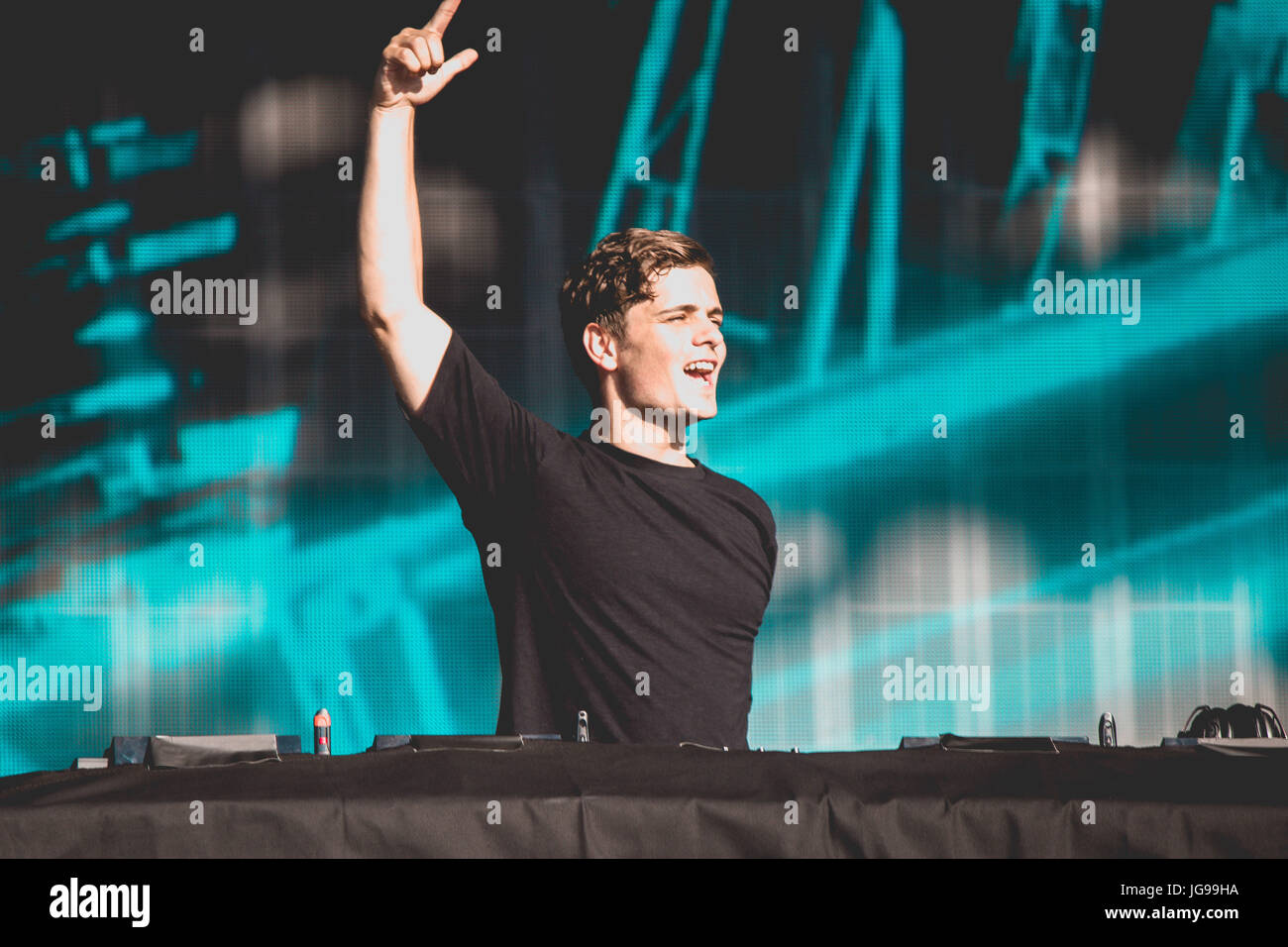Martin Garrix performing at Barclaycard British Summertime in Hyde Park ...