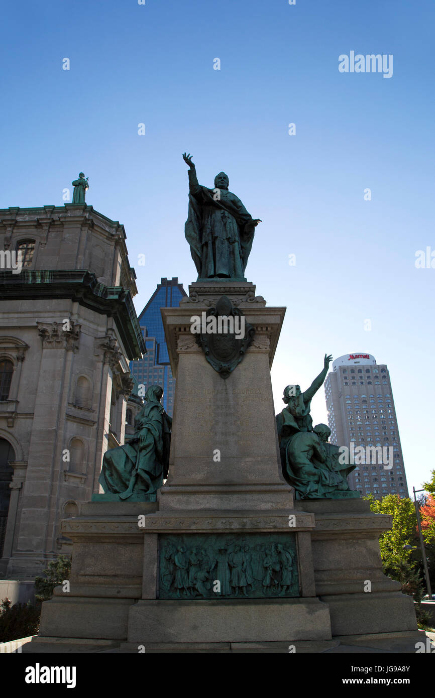 The Ignace Bourget Monument in Montreal, Canada. The memorial,by Louis ...