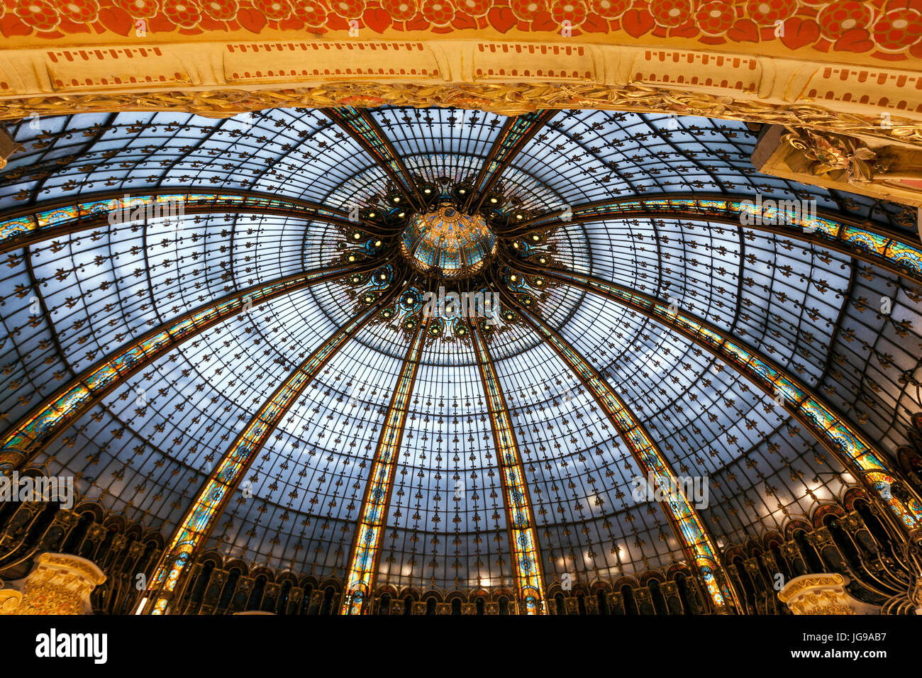 Galeries Lafayette Haussmann, upmarket French department store, by the ...