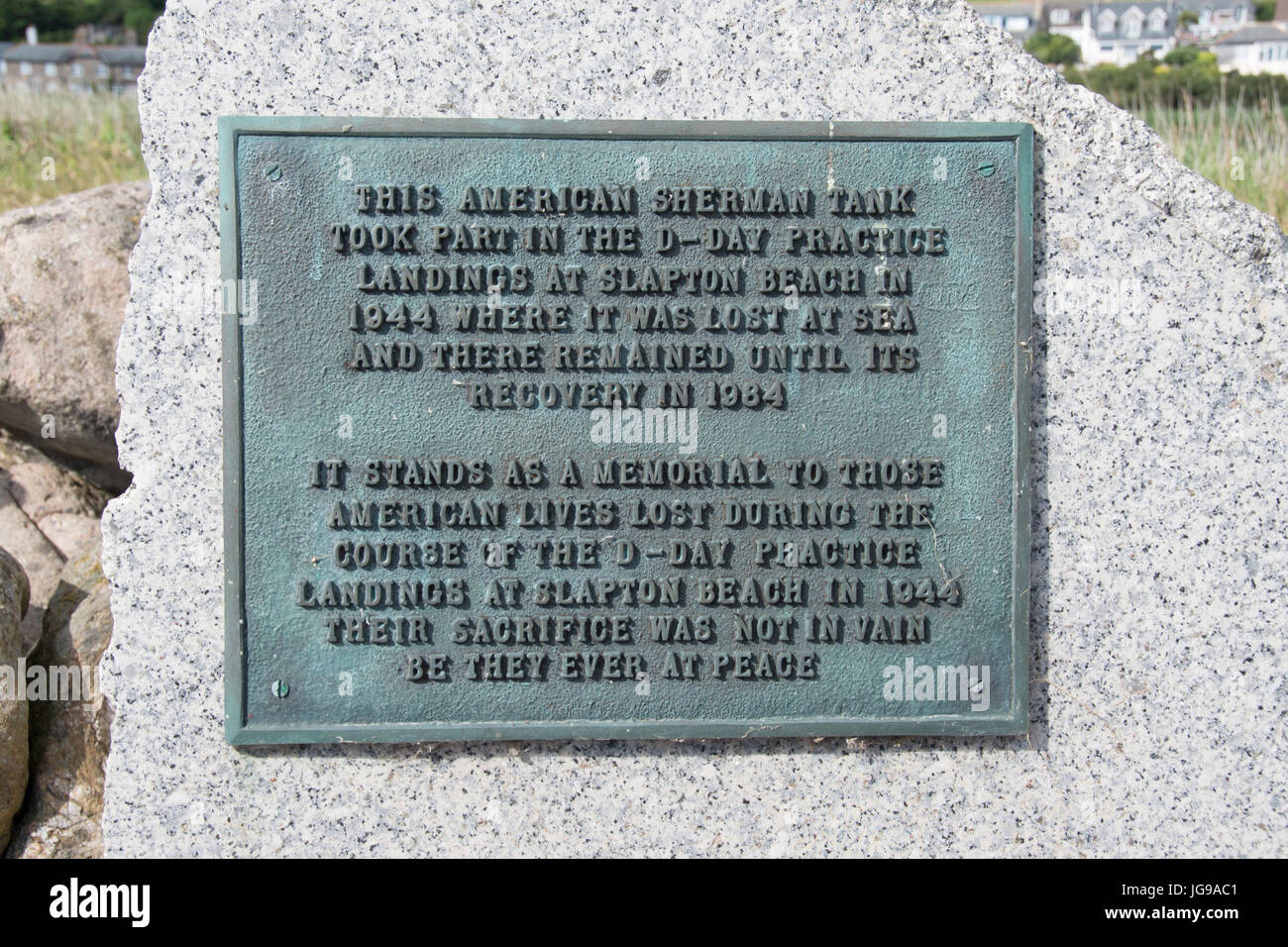 United States Navy Memorial Foundation plaque at the Sherman Tank ...