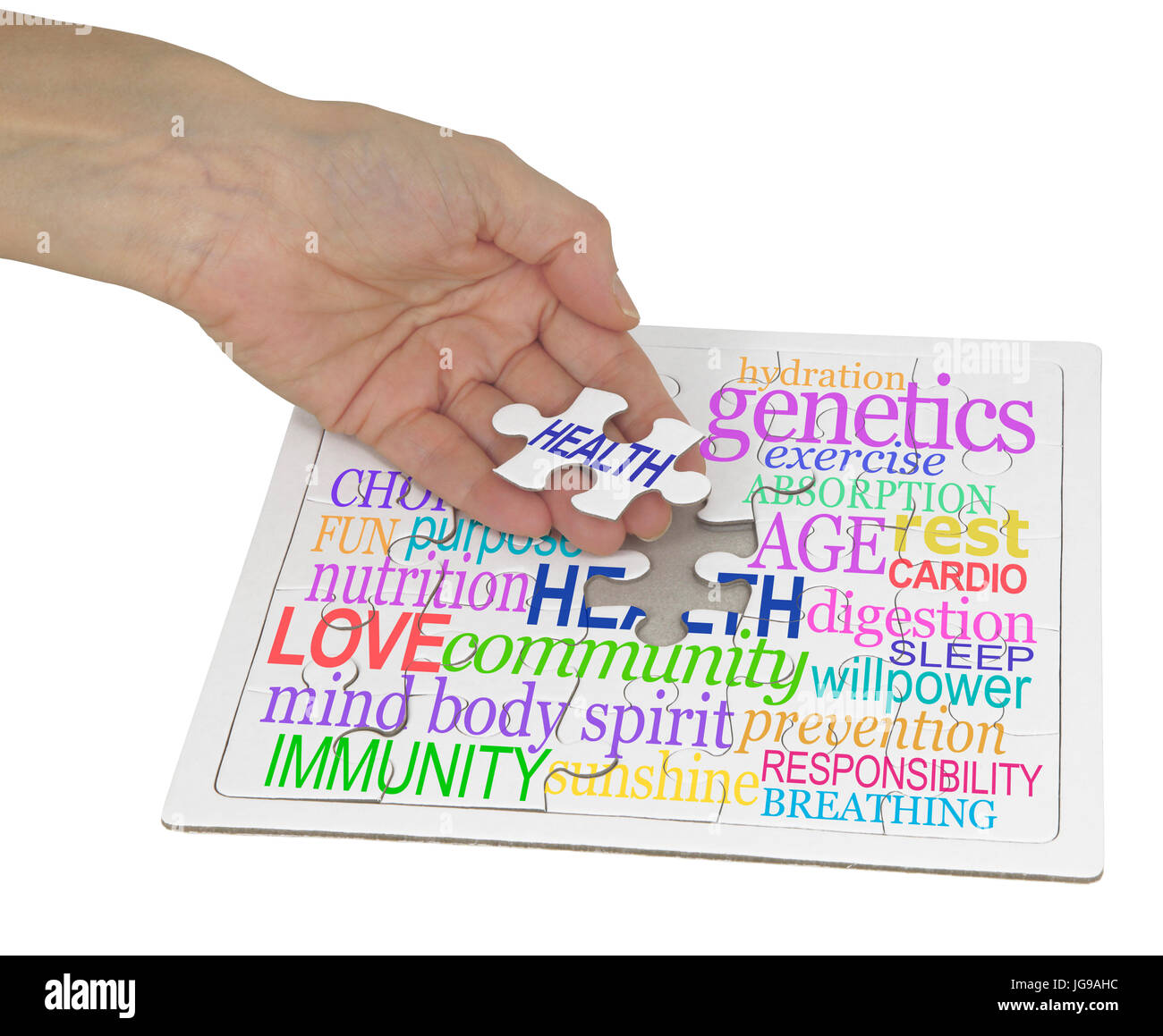 Hand Holding A Puzzle Piece High Resolution Stock Photography and ...