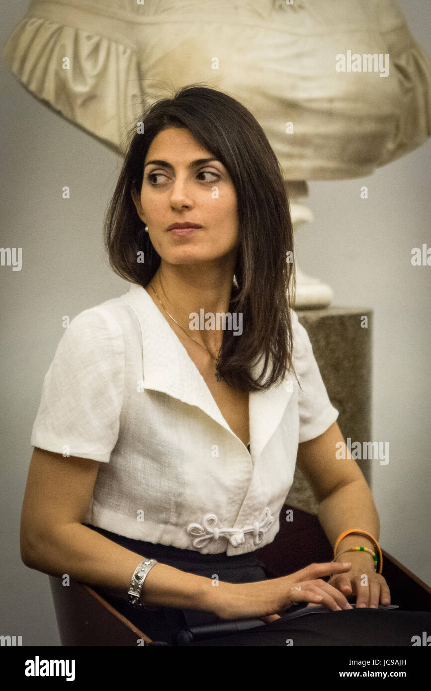 Rome, Italy. 03rd July, 2017. Mayor of Rome Virginia Raggi presentation ...