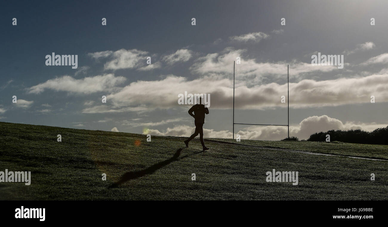New Zealands Jack Goodhue arrives for their training session at The ...