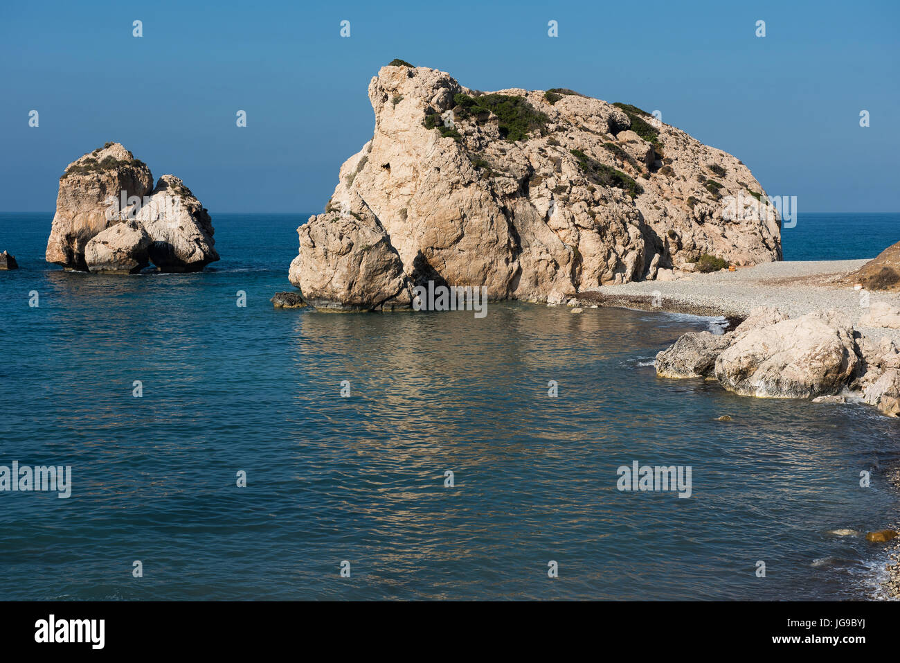 Aphrodite's Rock beach. Petra tou Romiou is the birthplace of Goddess ...