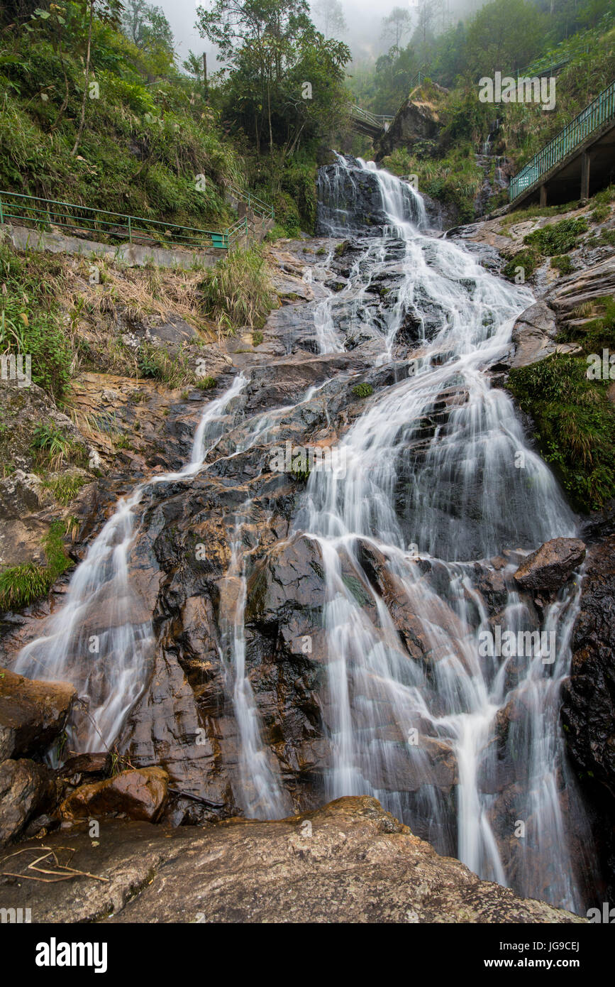 Silver Waterfall near Sa Pa, North Vietnam Stock Photo - Alamy
